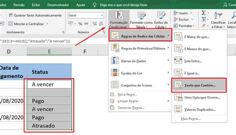 Como Alterar A Cor Da Célula Conforme O Status Ninja Do Excel