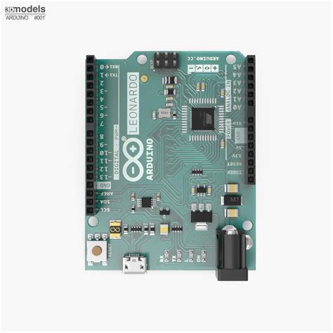 Arduino Leonardo 3d模型 下载 电脑配件 On