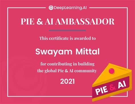 Swayam Mittal On Linkedin This Certificate From Deeplearningai Is
