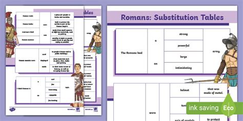 romans substitution tables teacher made