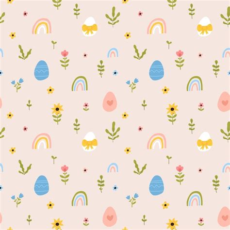 Cute Pastel Easter Wallpaper Vectors And Illustrations For Free Download Freepik