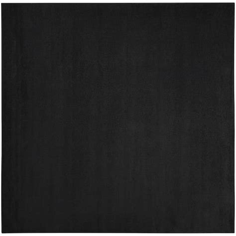 Homeroots Black 9 Ft X 9 Ft Woven Polypropylene Indooroutdoor Area