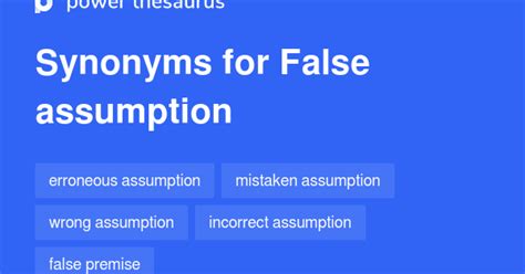 False Assumption Synonyms 188 Similar Words And Phrases