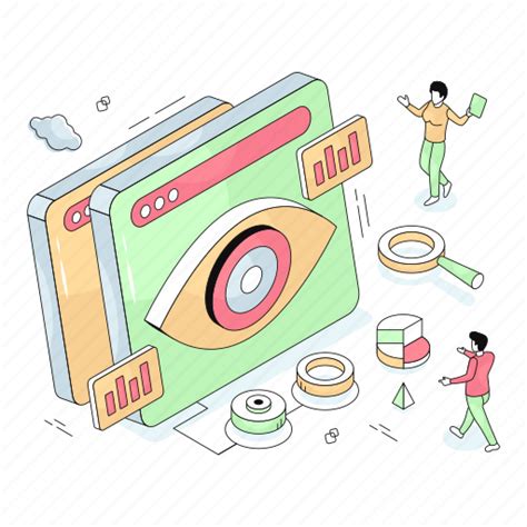 web monitoring inspection visualization view website icon