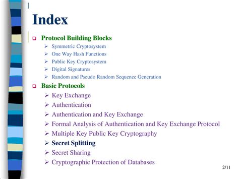 cryptographic protocols secret splitting ppt download