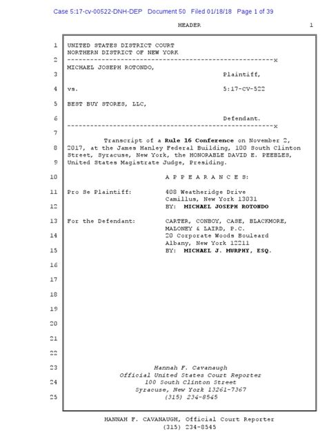 Transcript Discovery Law Deposition Law