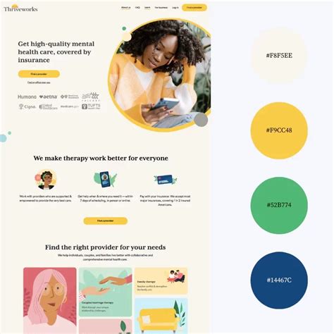 7 Best Color Palettes For Therapy Websites In 2023 Examples