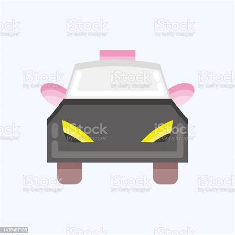 아이콘 택시 자동차 기호에 적합합니다 플랫 스타일 편집 가능한 간단한 디자인 디자인 템플릿 벡터 간단한 그림 0명에 대한 스톡