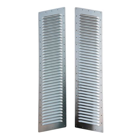 Long Natural Aluminum Hi Flow™ Hood Louvers Runcool Hood Vents