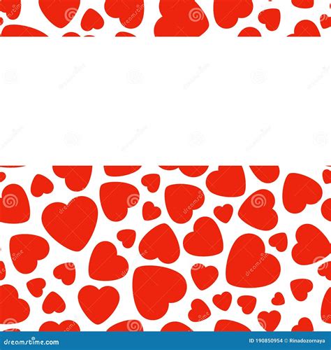 Рамка вектора с красным сердцем на белом фоне Иллюстрация вектора иллюстрации насчитывающей
