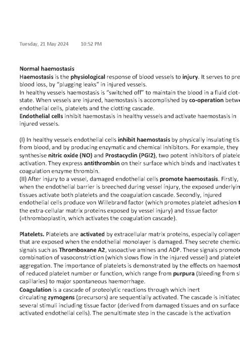 Normal Haemostasis Normal Haemostasis Haemostasis Is The