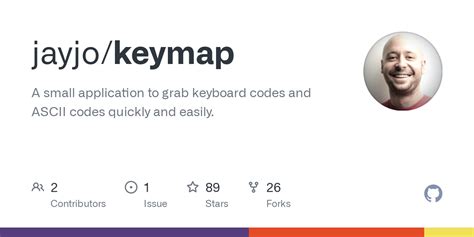 GitHub Jayjo Keymap A Small Application To Grab Keyboard Codes And ASCII Codes Quickly And
