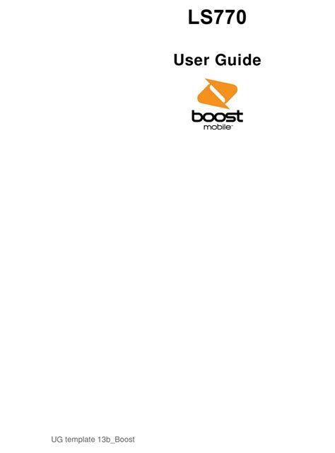 Lg Boost Mobile Ls770 User Manual Pdf Download Manualslib