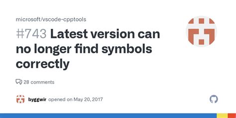 Latest Version Can No Longer Find Symbols Correctly · Issue 743