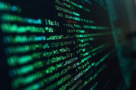 Premium AI Image Black Screen With Program Performs Functions Binary Code