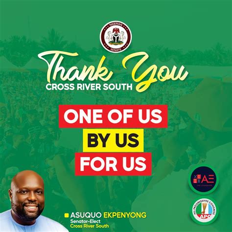 Inec Declare Asuquo Ekpenyong Winner Of Cr South Senate Seat Politics Nigeria