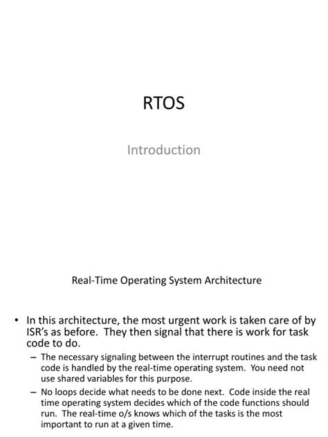 rtos unit 5 es pdf operating system operating system technology