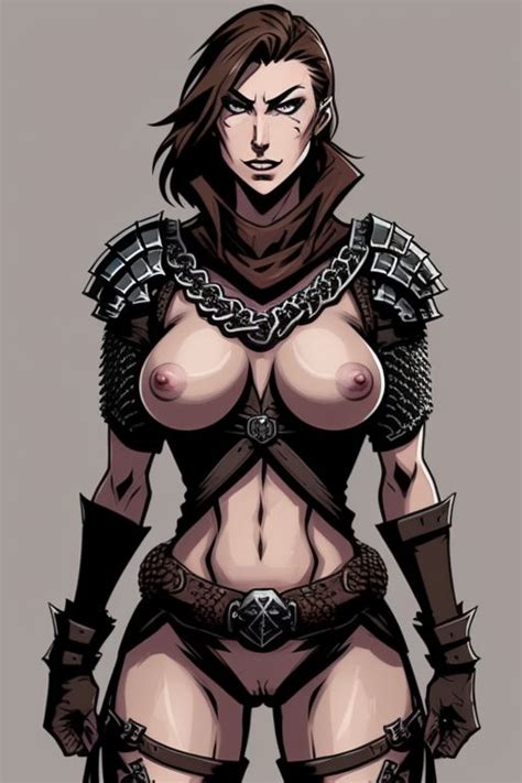 Rule 34 Adventurer Ai Generated Breasts Brown Hair Female Female Only Gloves Impractical Armor