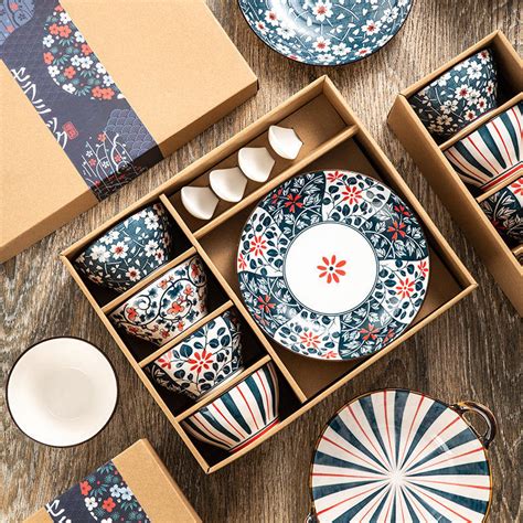Ceramic Bowl Wedding Housewarming T Salad Bowl Dinnerware Set With