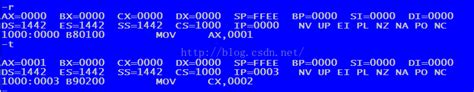 汇编语言学习 Dos下的调试工具debug的使用教程debug在dos下的使用方法 Csdn博客