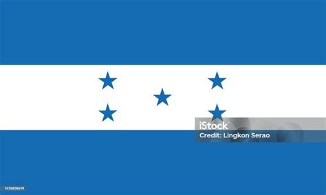 Ilustración De Vectorigrafía De La Bandera Oficial De Honduras La