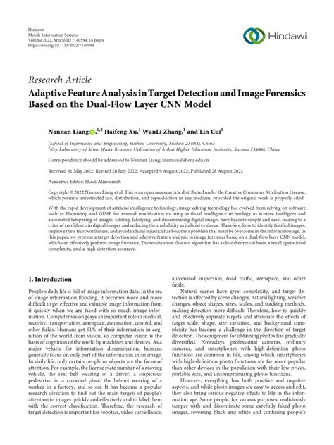 pdf adaptive feature analysis in target detection and image forensics