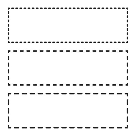 Premium Vector Dashed Line Rectanglesthin And Thick Lines Cut Lines Rectangle Cutout Forms