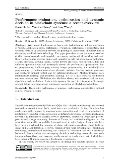 Pdf Performance Evaluation Optimization And Dynamic Decision In