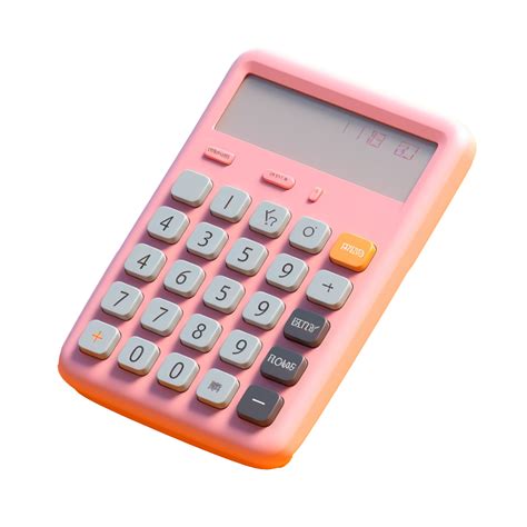 Calculator In 3d Style Trending Color Palette With 23886789 Png