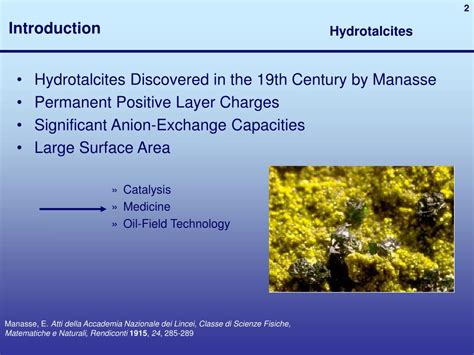 Ppt Introduction Hydrotalcites Layered Double Hydroxides Background Scientific Relevance