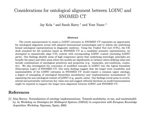 Considerations For Ontological Alignment Between Loinc And Snomed Ct Loinc Extension In Snomed