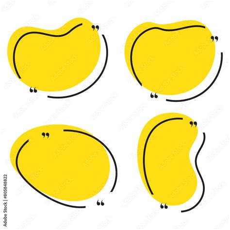 Quote Box Frame Set Blank Quote Boxes For Text Quotation Bubble Frame Template With Yellow