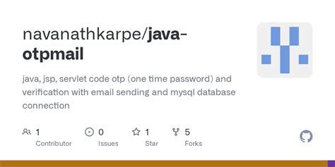 Github Navanathkarpejava Otpmail Java Jsp Servlet Code Otp One Time Password And