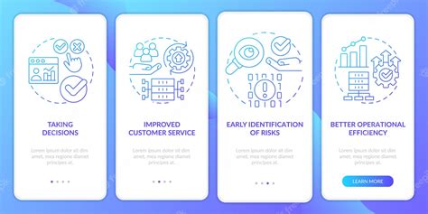 Premium Vector Advantages Of Big Data Blue Gradient Onboarding Mobile App Screen