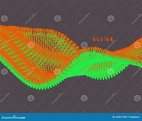 Molecular Wave Abstract Background With Dynamic Particles Layer Of
