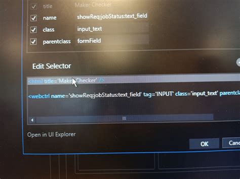 Html Tag Is Disabled In Selector Editor Help Uipath Community Forum