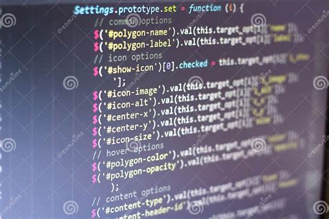 Javascript Code Computer Programming Source Code Abstract Screen Of