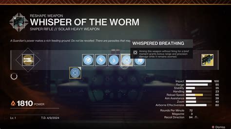 How To Get Whisper Of The Worm And Its Catalyst In Destiny 2 Pc Gamer