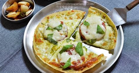 바질페스토 피자