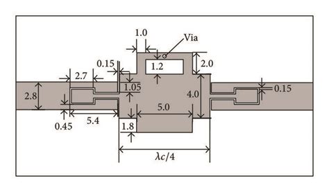 Schematic Of Uwb Bpf 64 A Top View B Bottom View Download