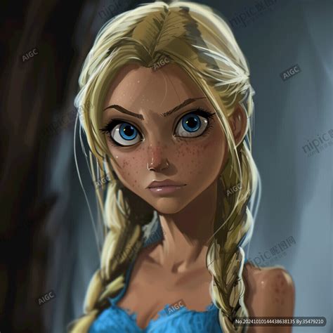 ai创作图写实人物插画 写实卡通人物 3d卡通女孩 卡通写实漫画人物 卡通写实漫画人物设计 迪士尼公主 写实漫画人物 插画头像长辫子女孩 cg