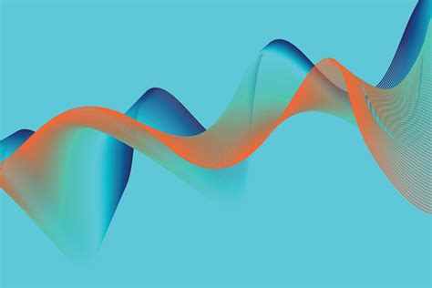 Colorful Gradient Lines Wave Abstract Background Modern Poster With