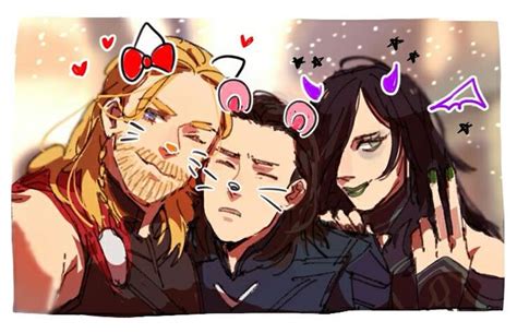 Thor Loki And Hela Thor Ragnarok Cr み Thorki Loki Thor
