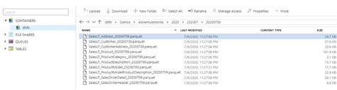 export multiple tables to parquet files in azure synapse analytics