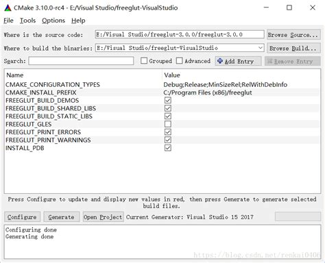 opengl入门（一）freeglut和glew的编译 opengl glut编译 csdn博客
