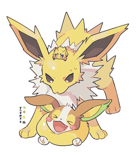 Jolteon Yamper And Joltik Pokemon Drawn By Hideko L L B Danbooru