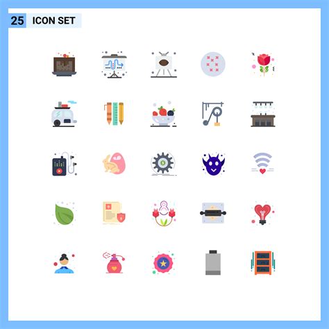 Editable Vector Line Pack Of 25 Simple Flat Colors Of Tulip Flower Tactic Cross Stitch Sports