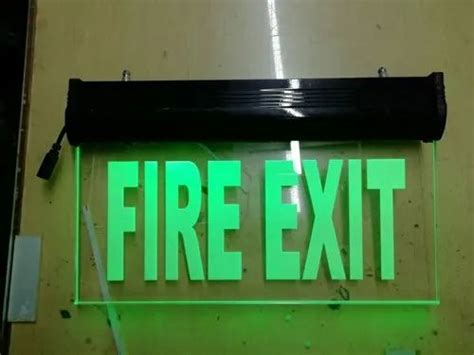 Rectangular Acrylic Exit Signs Board Thickness 3mm 8mm Dimensions 6 X 12 Rs 800 Piece