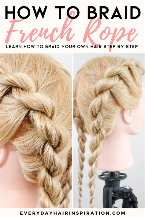 French Rope Braid Step By Step For Beginners Artofit