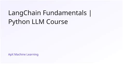 Langchain Fundamentals Python Llm Course